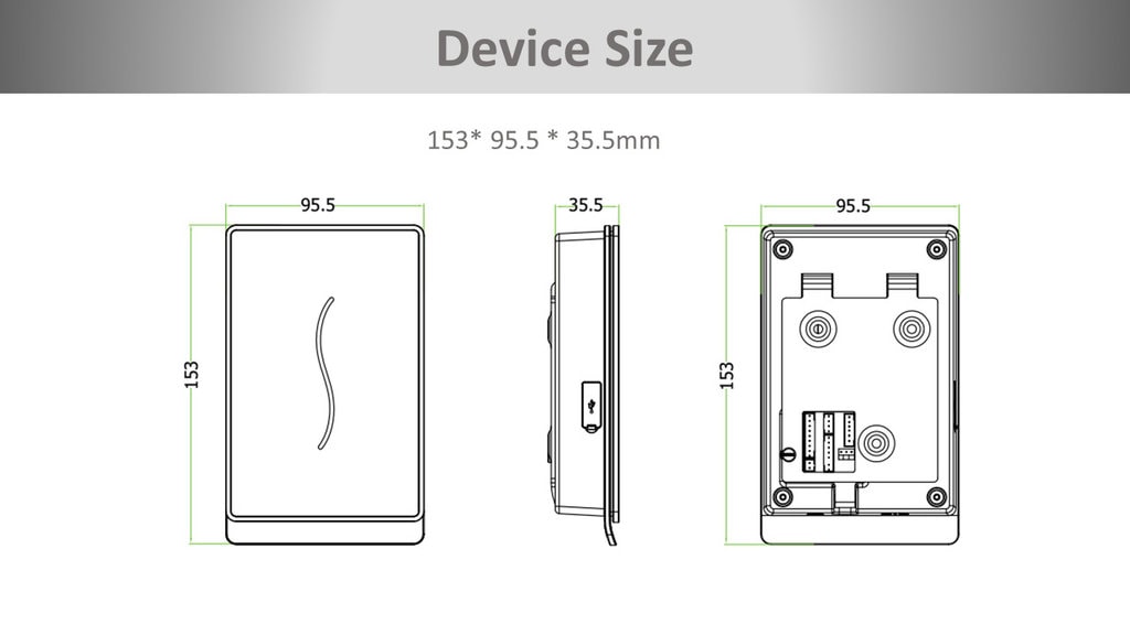 ZKTeco SCR100 RFID Access Control, IP Based Access Control Reader
