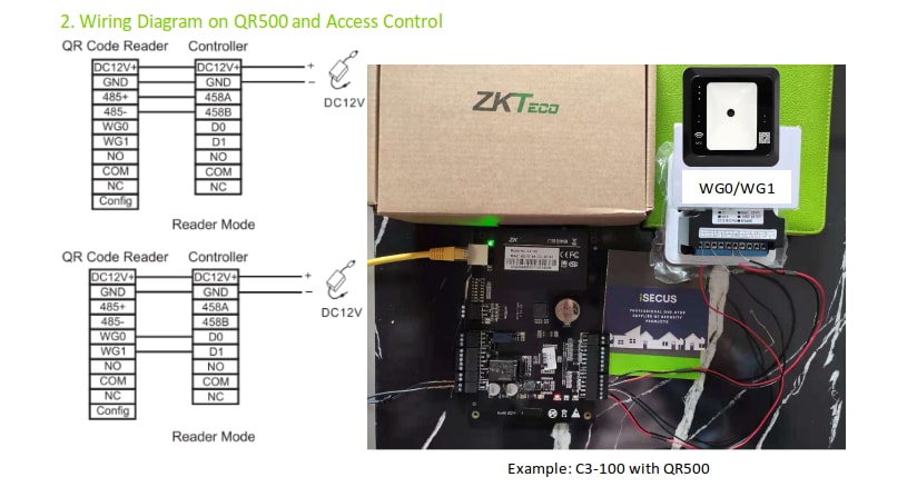 How to use QR500 QR Reader in ZKTeco Access Control System?